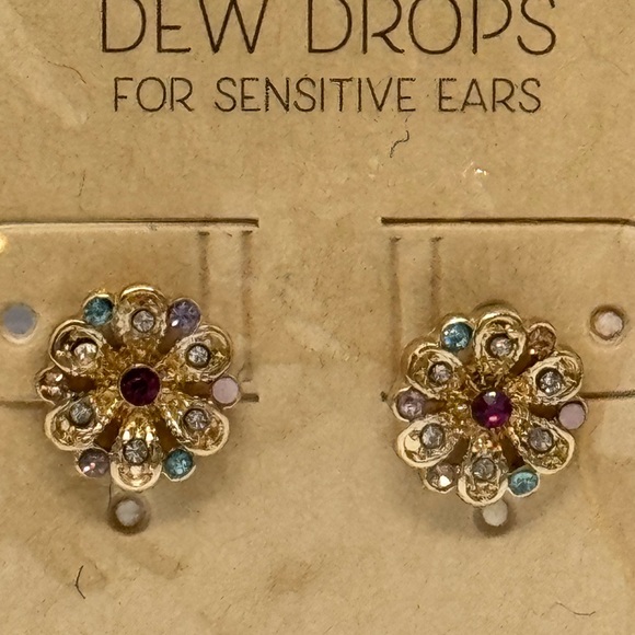 Dew Drops | Jewelry | Dew Drops Multicolor Rhinestone Flower Set In ...
